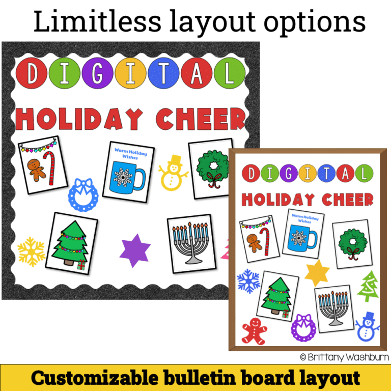 Digital Holiday Card Activity and Bulletin Board Kit for Christmas ...