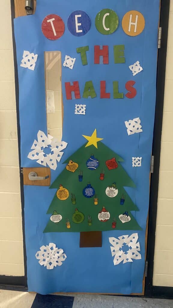 Tech the Halls Technology Facts Ornaments Bulletin Board Kit for ...