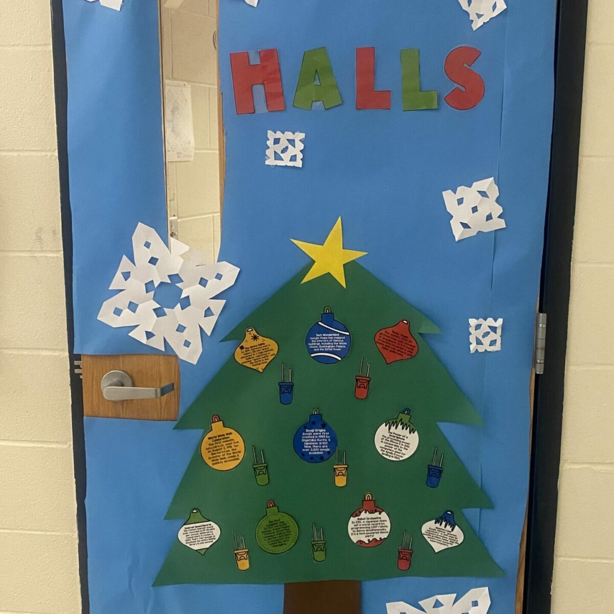 Tech the Halls Technology Facts Ornaments Bulletin Board Kit for ...