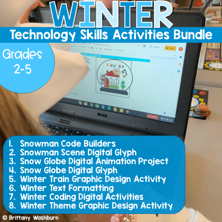 Winter Train Graphic Design Lesson and Activity