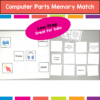 Computer Parts Memory Match Printable Cards