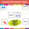 Computer Parts Memory Match Printable Cards