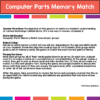 Computer Parts Memory Match Printable Cards