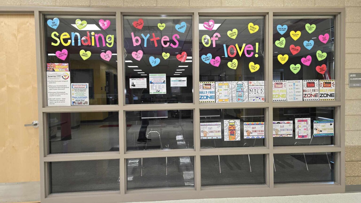 Bytes of Love Candy Hearts Bulletin Board Kit