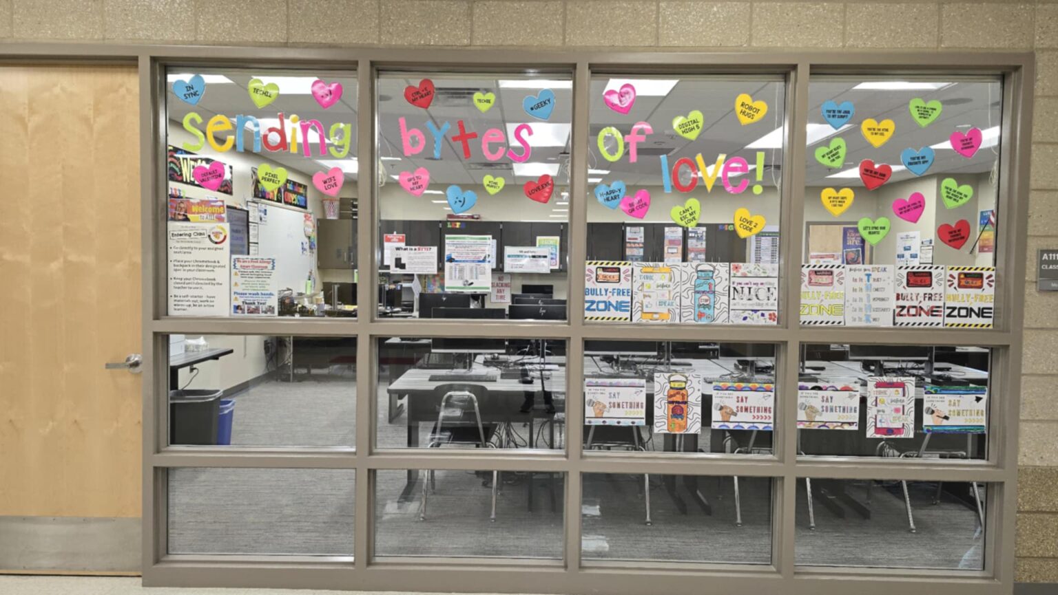 Bytes of Love Candy Hearts Bulletin Board Kit