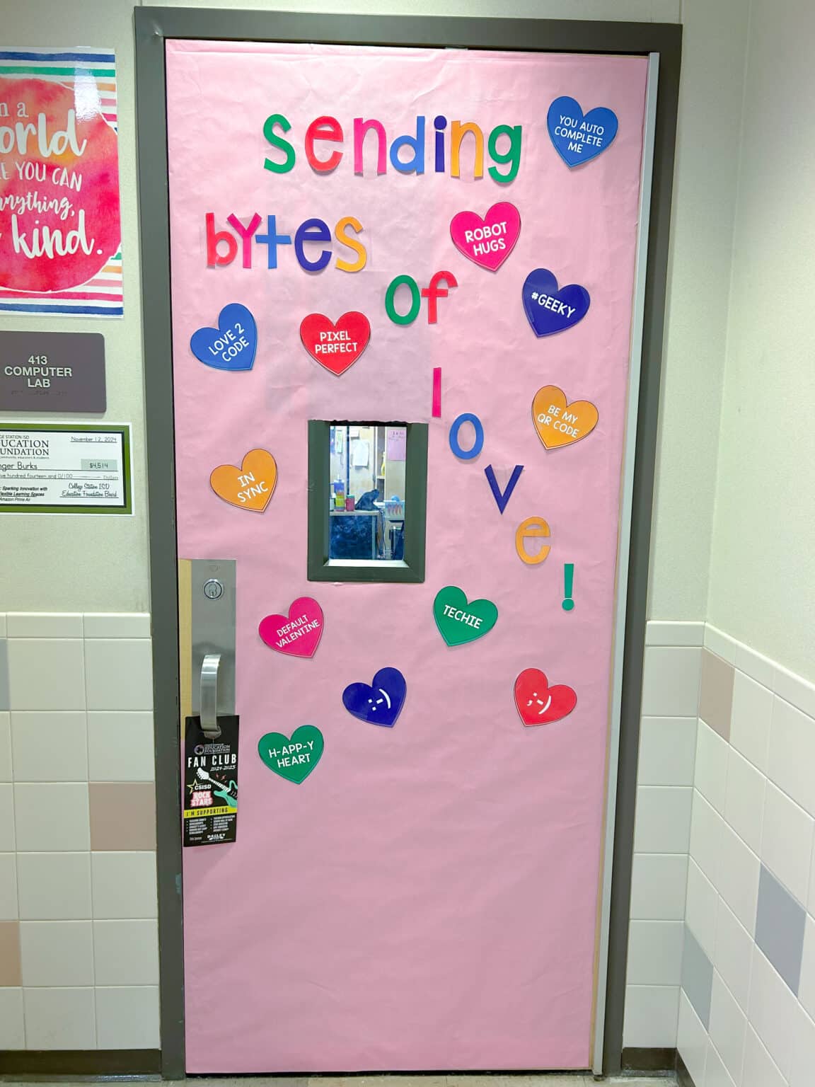 Bytes of Love Candy Hearts Bulletin Board Kit