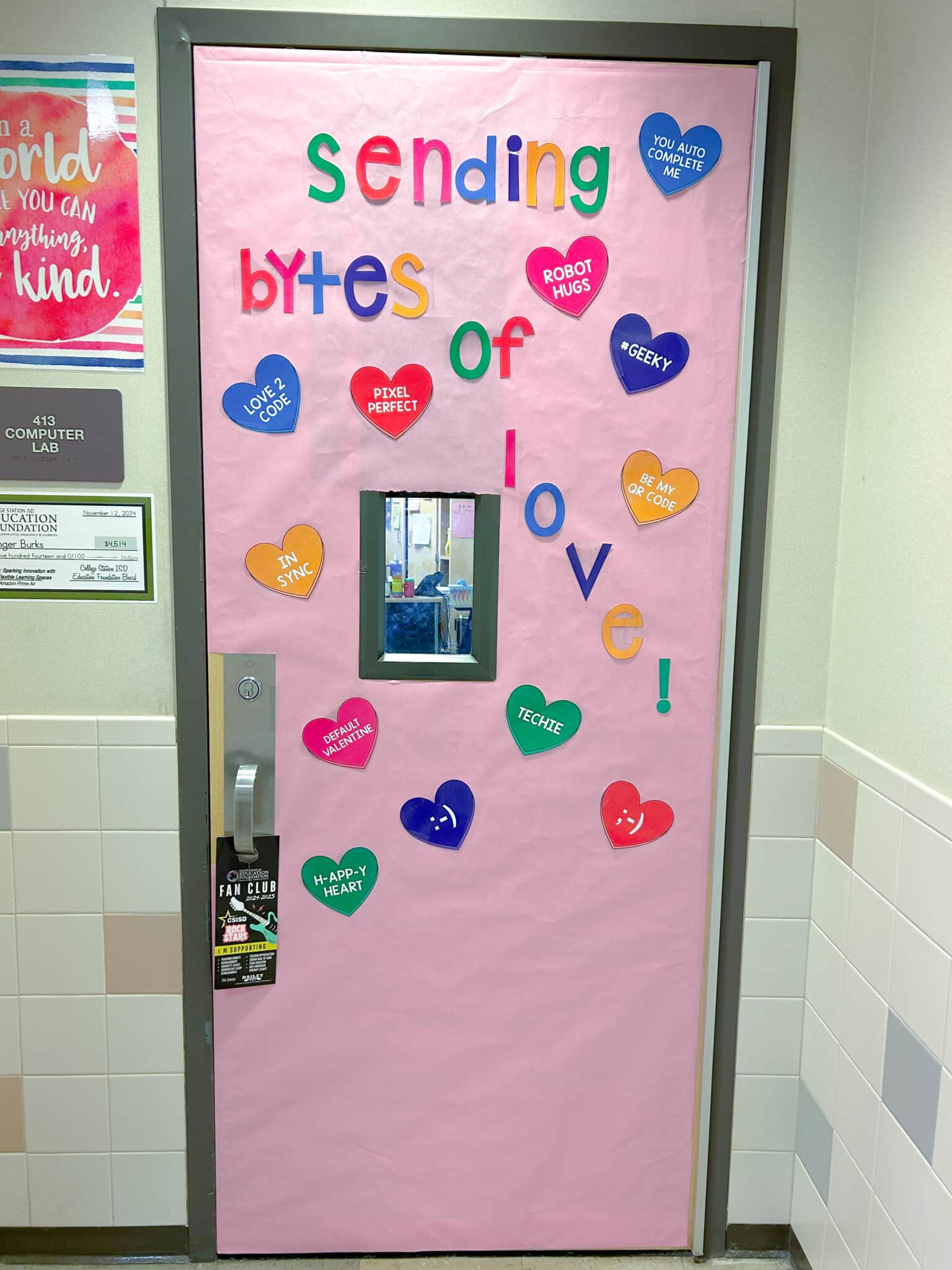 Bytes of Love Candy Hearts Bulletin Board Kit