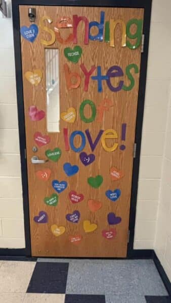 Bytes of Love Candy Hearts Bulletin Board Kit