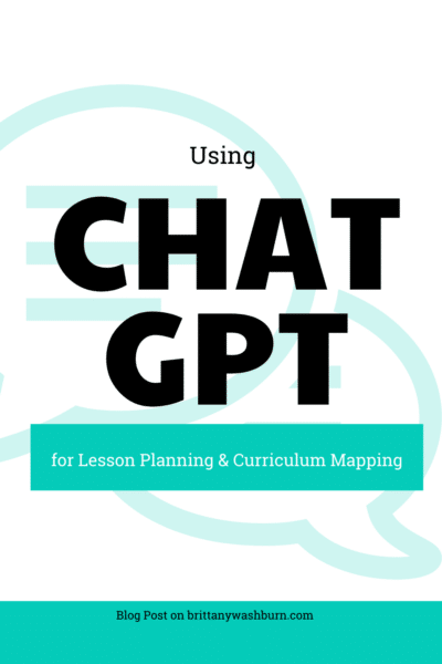 Teachers guide to using ChatGPT for lesson planning and curriculum mapping