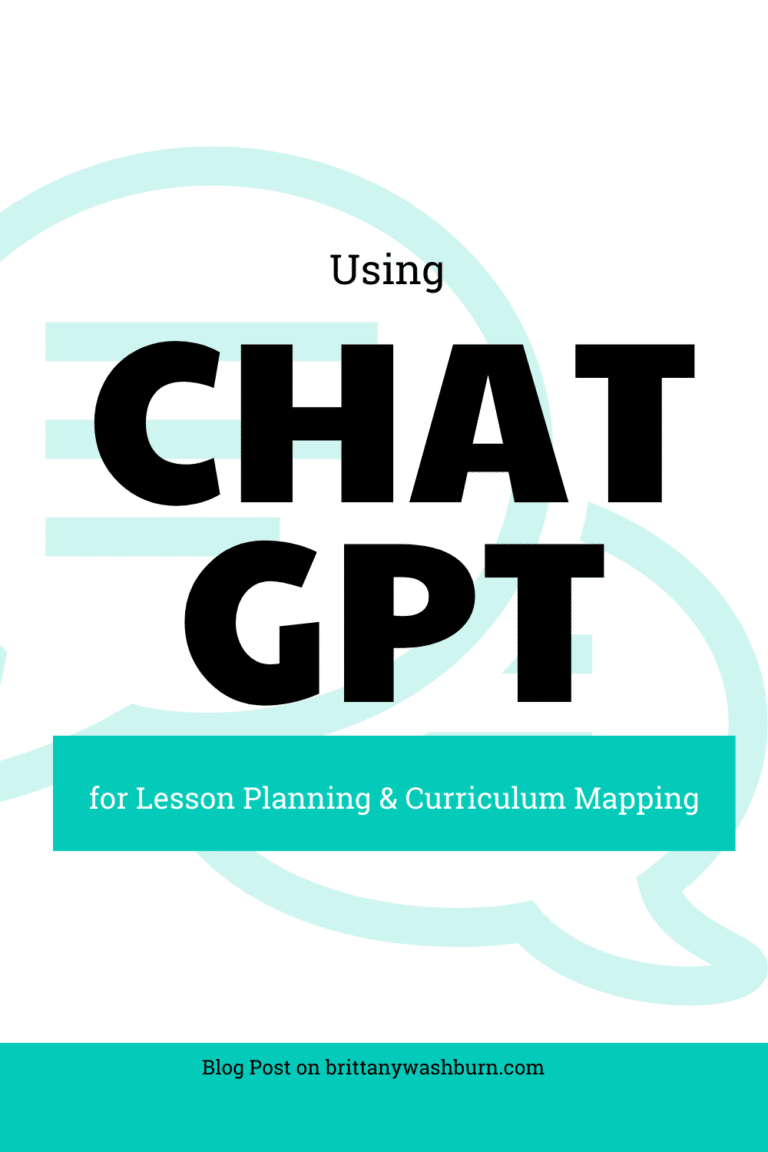 Teachers guide to using ChatGPT for lesson planning and curriculum mapping