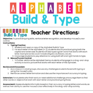 Alphabet Build and Type Digital Activity