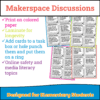 Makerspace & STEM Lab Discussion Prompts Printable Cards