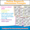 Online Research Discussion Prompts Printable Cards