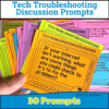 Technology Troubleshooting Discussion Prompts Printable Cards
