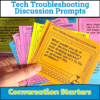 Technology Troubleshooting Discussion Prompts Printable Cards