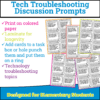 Technology Troubleshooting Discussion Prompts Printable Cards