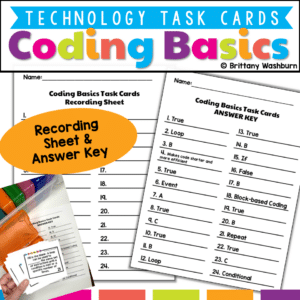 Coding Concepts Printable Task Cards