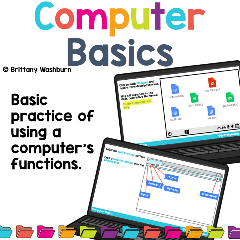 Computer Basics Interactive Digital Activity Slides