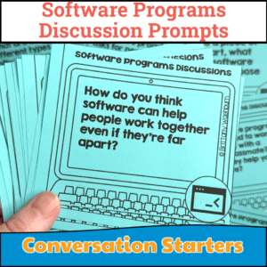 Software Programs Discussion Prompts Printable Cards
