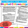 Digital Citizenship and Netiquette Printable Task Cards