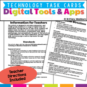 Digital Tools and Apps Task Cards