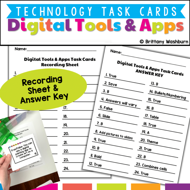 Digital Tools and Apps Task Cards