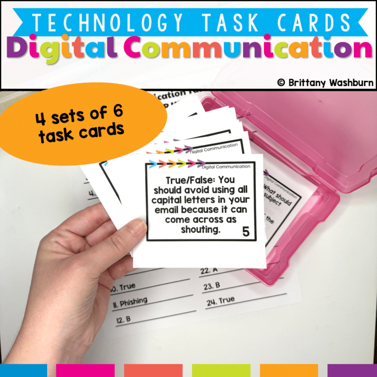 Digital Communication Printable Task Cards