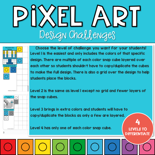 Hanukkah Digital Pixel Art STEM Challenges