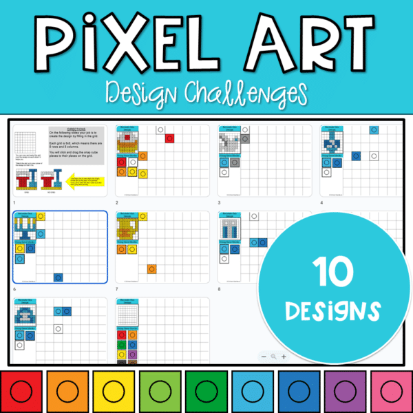 Hanukkah Digital Pixel Art STEM Challenges