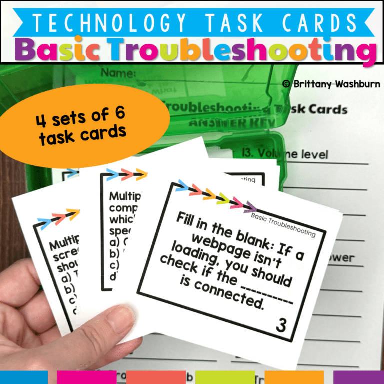 Basic Troubleshooting Printable Task Cards
