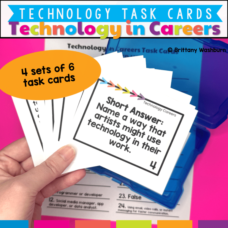 Technology in Careers Printable Task Cards