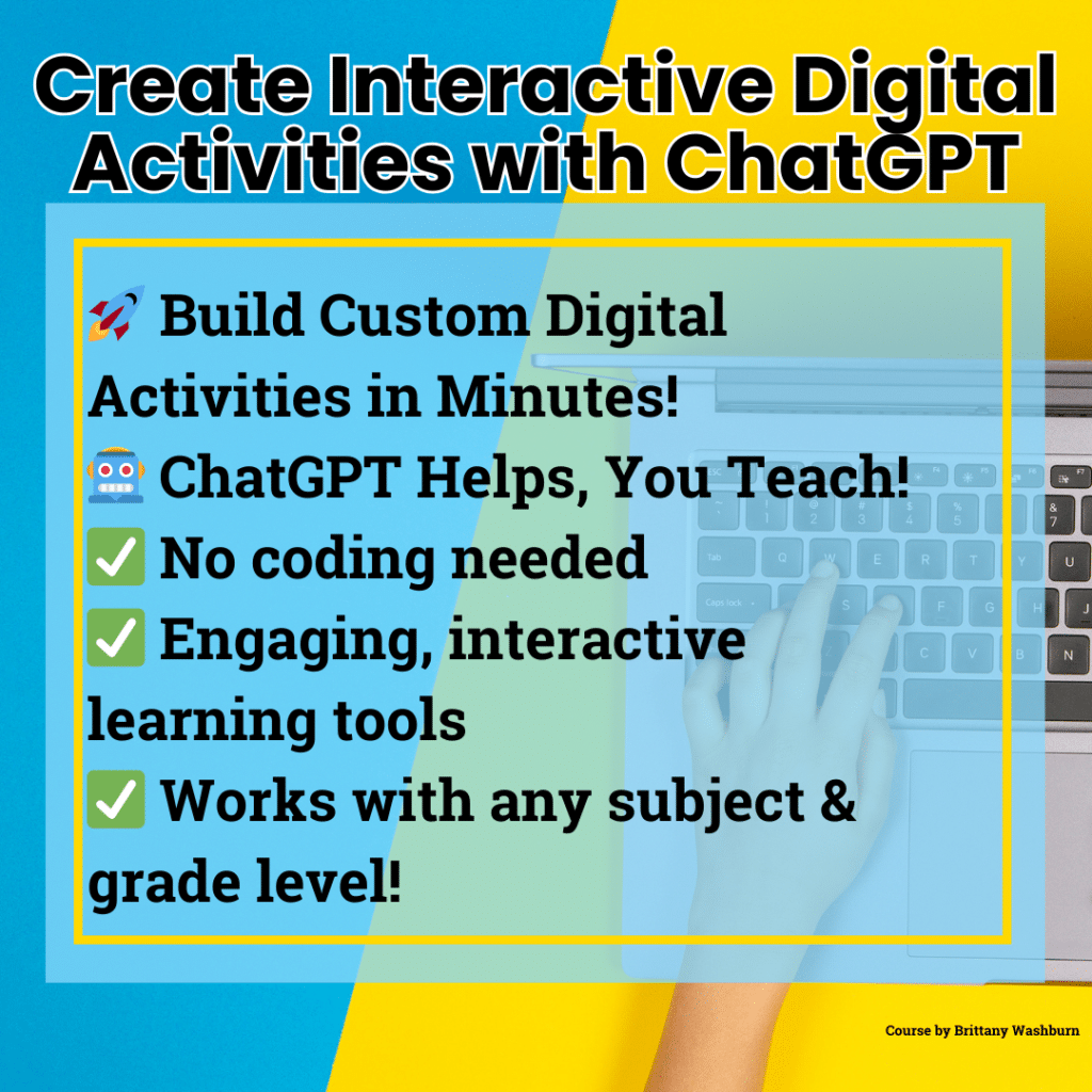 Code Digital Activities with ChatGPT Course