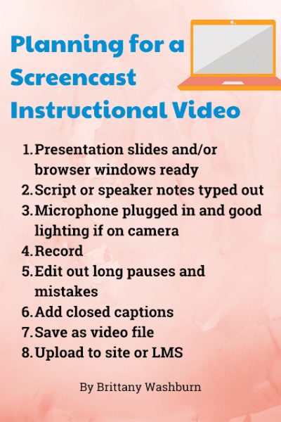 Using Screen Recording to Create Quick Tutorials or Instructions for ...