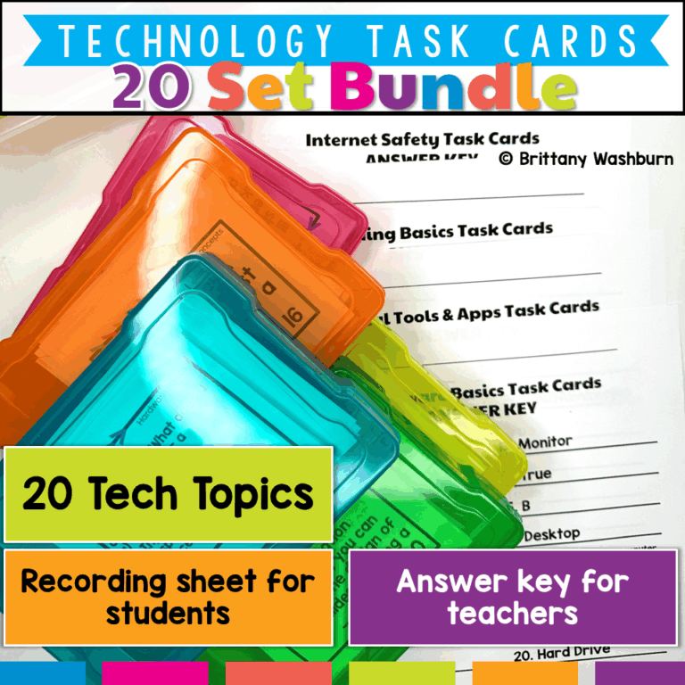 Technology Topics Task Cards Bundle