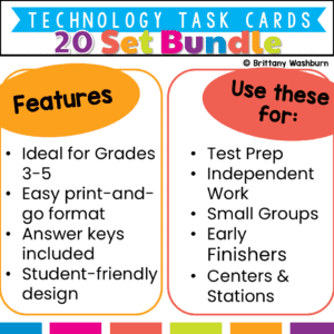 Technology Topics Task Cards Bundle
